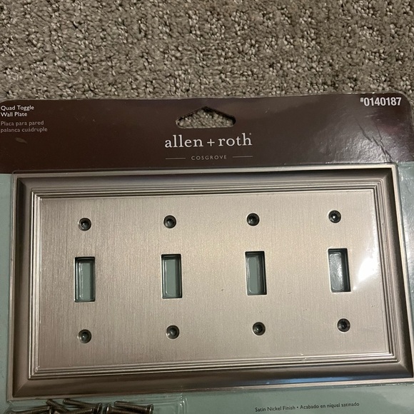 Other | Nwt Allen Roth Quad Toggle Wall Switch Plate Cosgrove | Poshmark